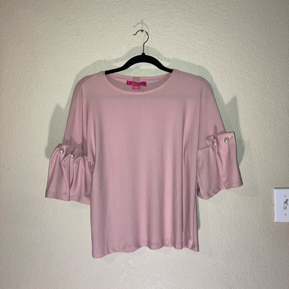 Catherine Malandrino | Tops | Catherine Pink Blouse With Ruffled ...